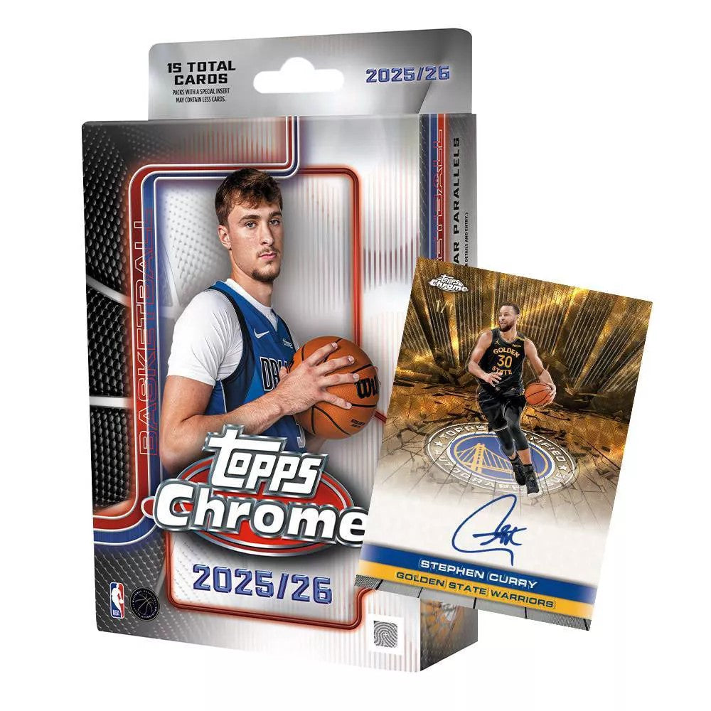 Topps 2025-26 Basketball NBA Chrome Basketball Trading Card Hanger Box ...