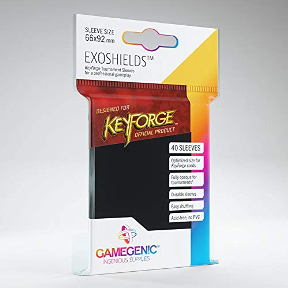Black Gamegenic Keyforge 40ct Exoshield Sleeves – Collectors Emporium NY
