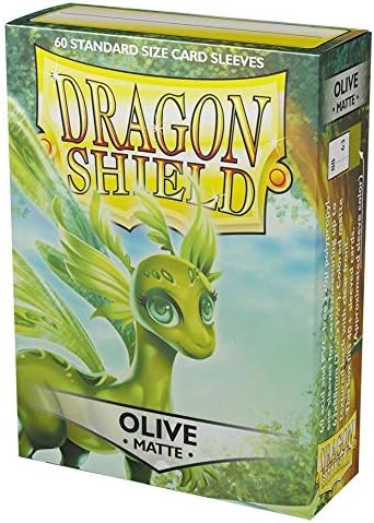 5 Packs Dragon Shield Matte 60 ct Olive Green Standard Size Card Sleev ...