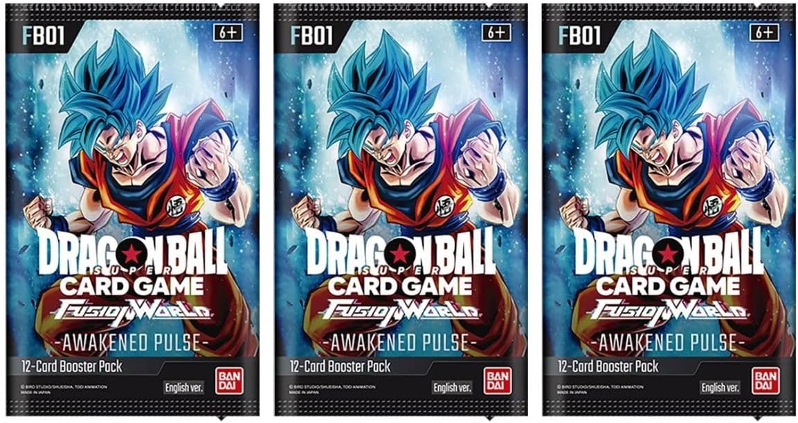 3 Packs 12 Card Booster Pack Dragon Ball Super Fusion World Awakened P ...