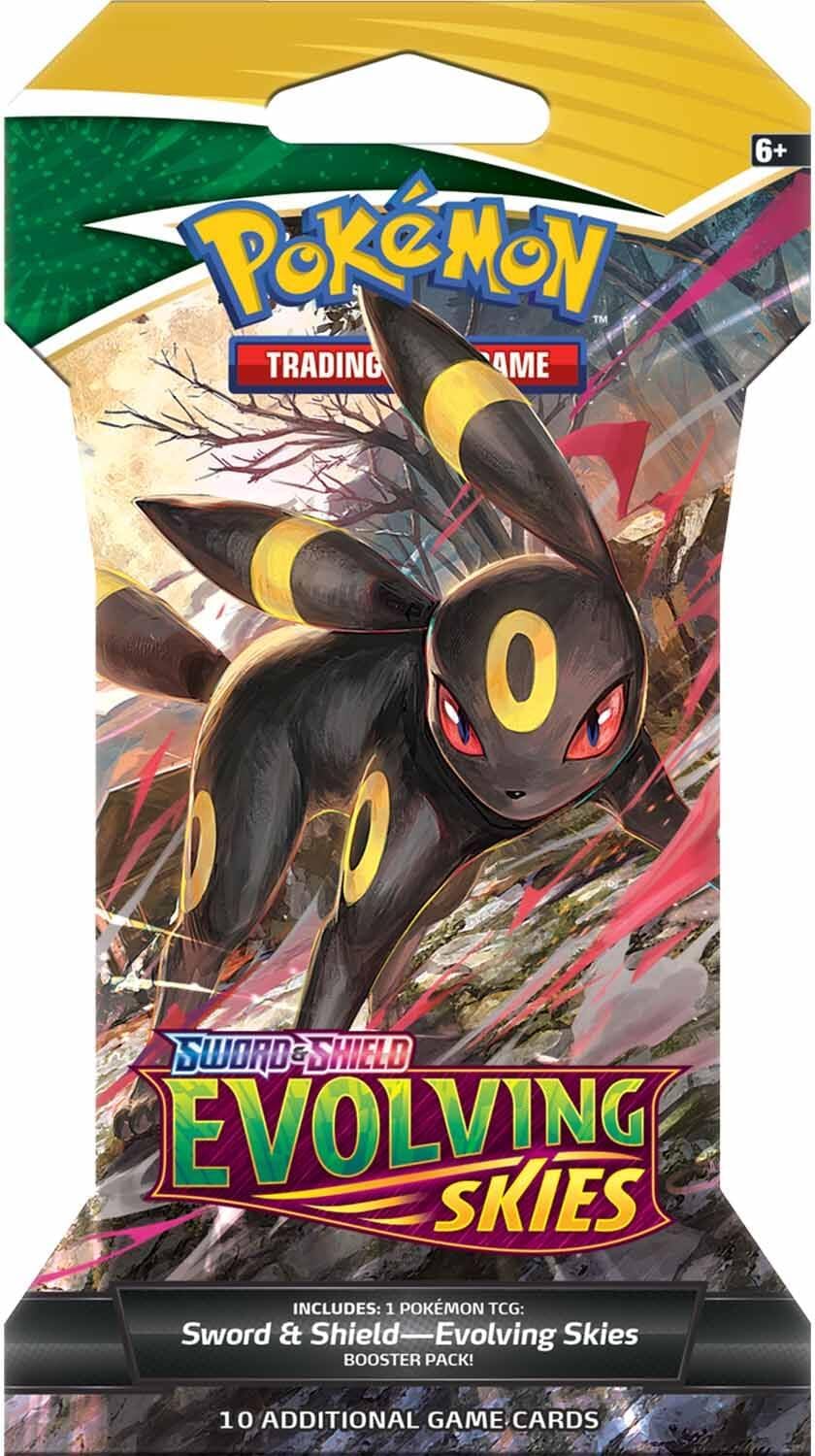 Pokemon TCG: Sword & Shield - Evolving Skies Sleeved Booster Pack - 10 ...