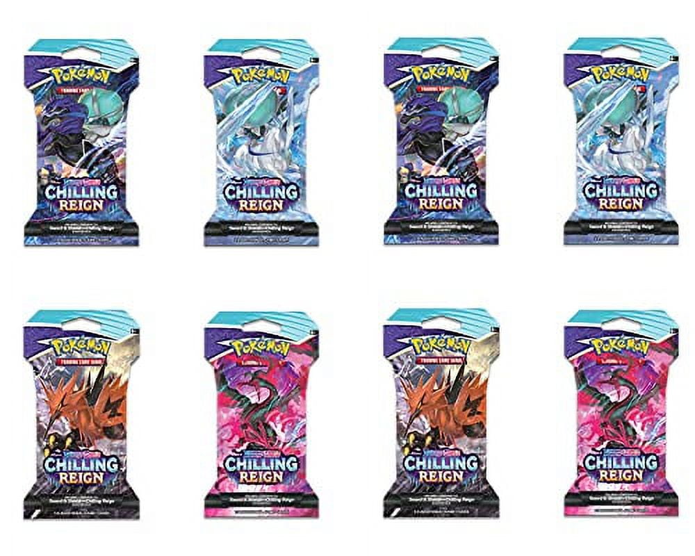 8 Packs Pokemon TCG 10 Card Booster Pack Sword Shield 06 Chilling Reig ...