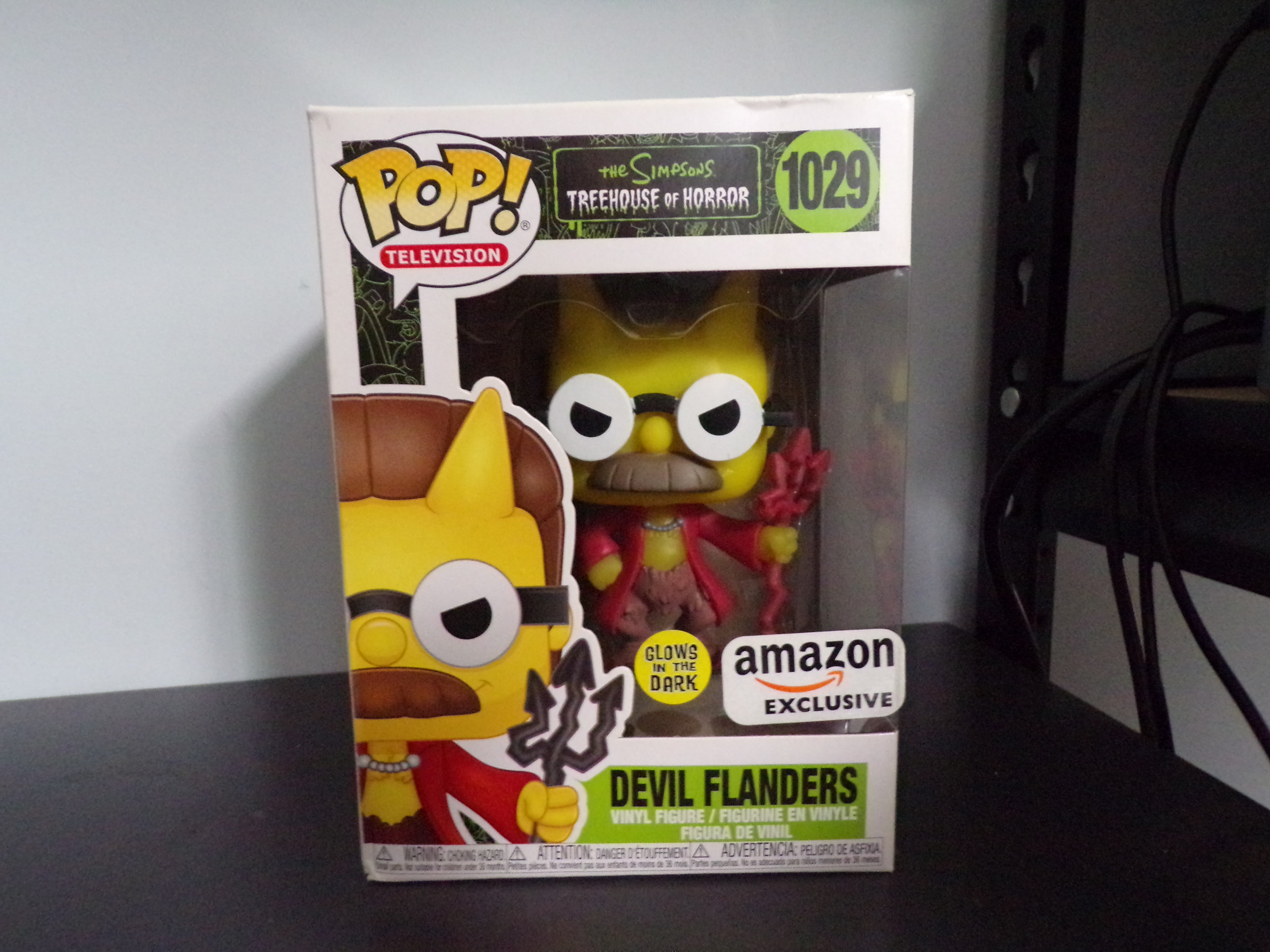 Funko Pop! The Simpsons - Devil Flanders Amazon Exclusive GITD #1029 ...