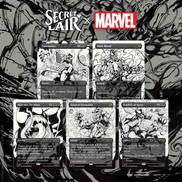 Magic the Gathering Secret Lair x Marvel's Spider-Man: Venom Unleashed ...